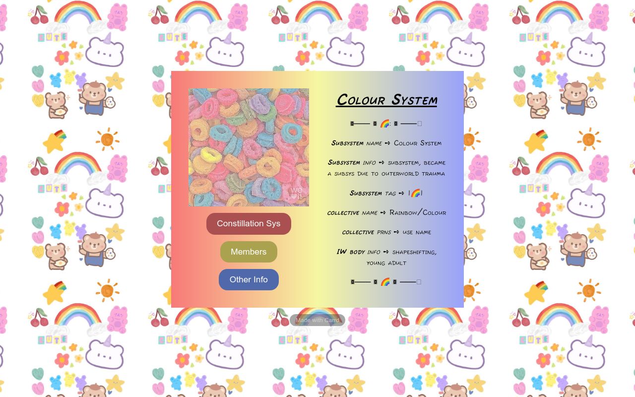 Colour Subsystem's Carrd